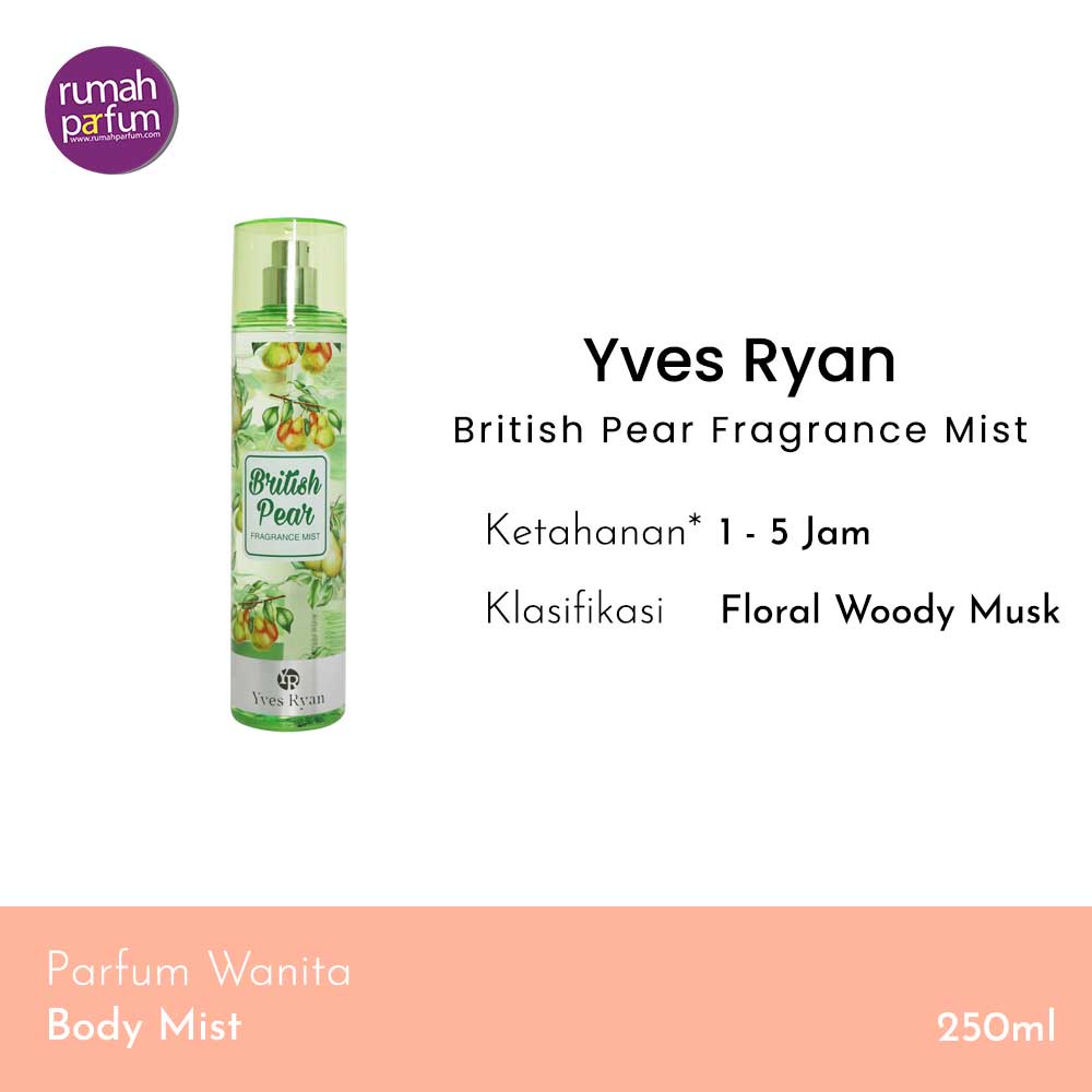 Jual Parfum Wanita Yves Ryan British Pear Fragrance Mist (250 mL ...
