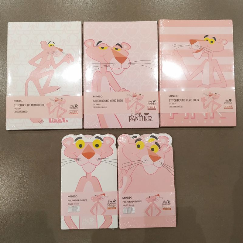 Jual MINISO Stitch Bound Memo Book Pink Panther | Shopee Indonesia