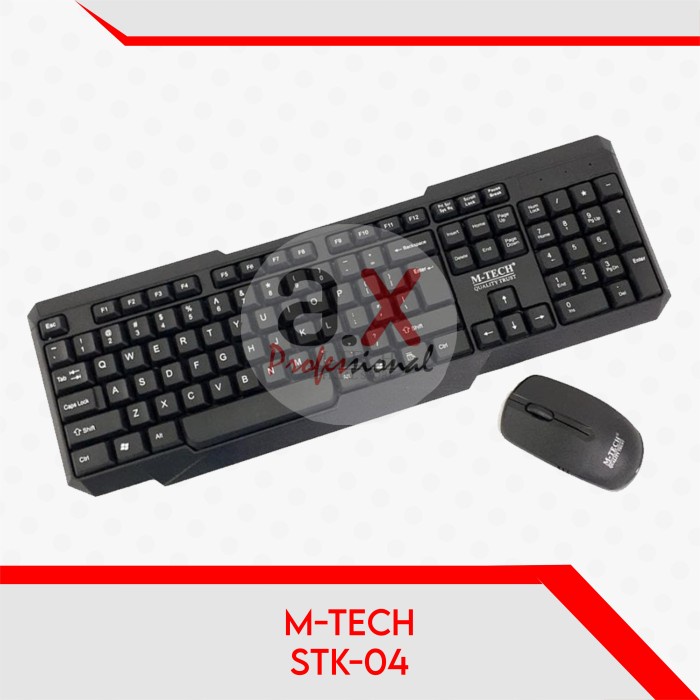 Jual Keyboard Combo Mouse Wireless STK-04 M-Tech Original | Shopee ...