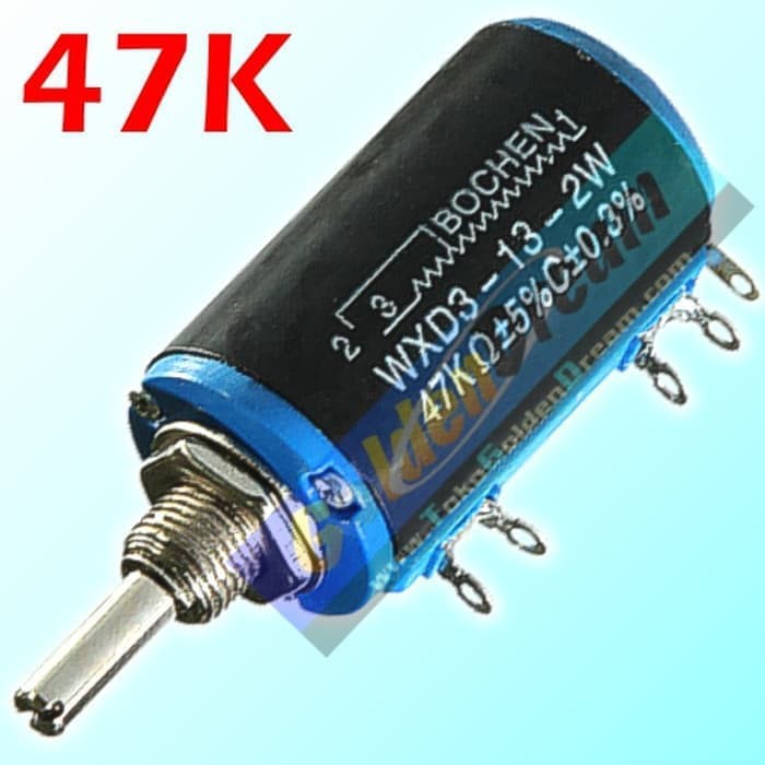 Jual 1K 4K7 47K 100K Multiturn Wirewound Potentiometer BOCHEN ...