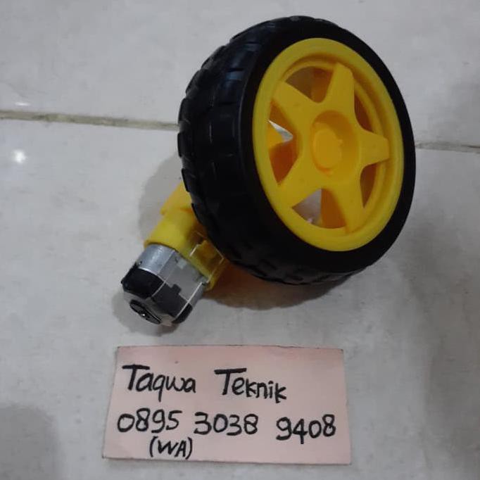 Jual Motor DC Gearbox Motor Line Follower Dinamo Gearbox Warna Kuning ...