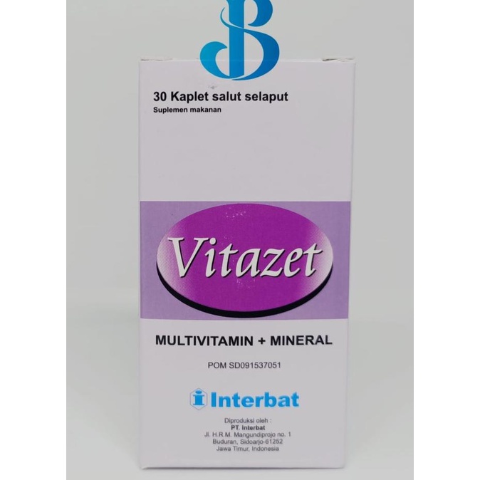Jual vitazet multivitamin mineral 30 kaplet Lc | Shopee Indonesia