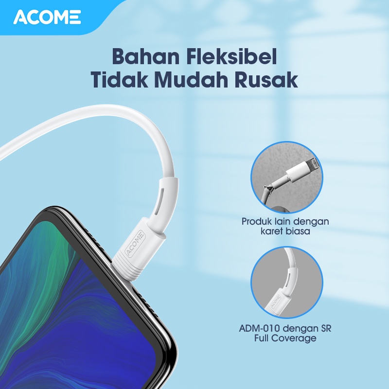 Jual Acome Data Cable Micro-USB Type C Lightning Original Fast Charging ...