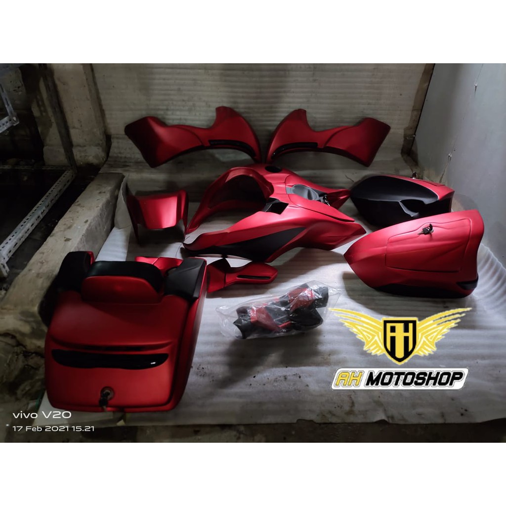Jual COVER BODY HONDA PCX MODEL BABY GOLDWING VARIASI HONDA PCX MERAH ...