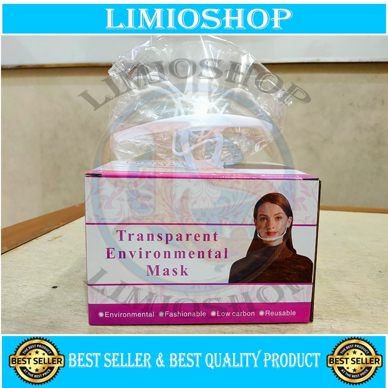 Jual MASKER PELINDUNG PENUTUP MULUT PLASTIK TRANSPARAN BENING / PLASTIC ...