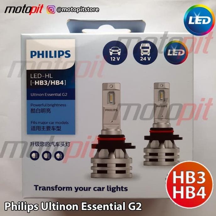 Jual Philips LED HB3 HB4 Ultinon Essential G2 Lampu Utama Putih 6500K 12V Segera Dapatkan ...
