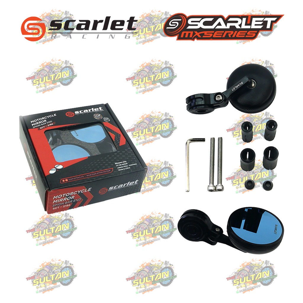 Jual KACA SPION JALU BAR END CNC UNIVERSAL SCARLET RACING | Shopee ...