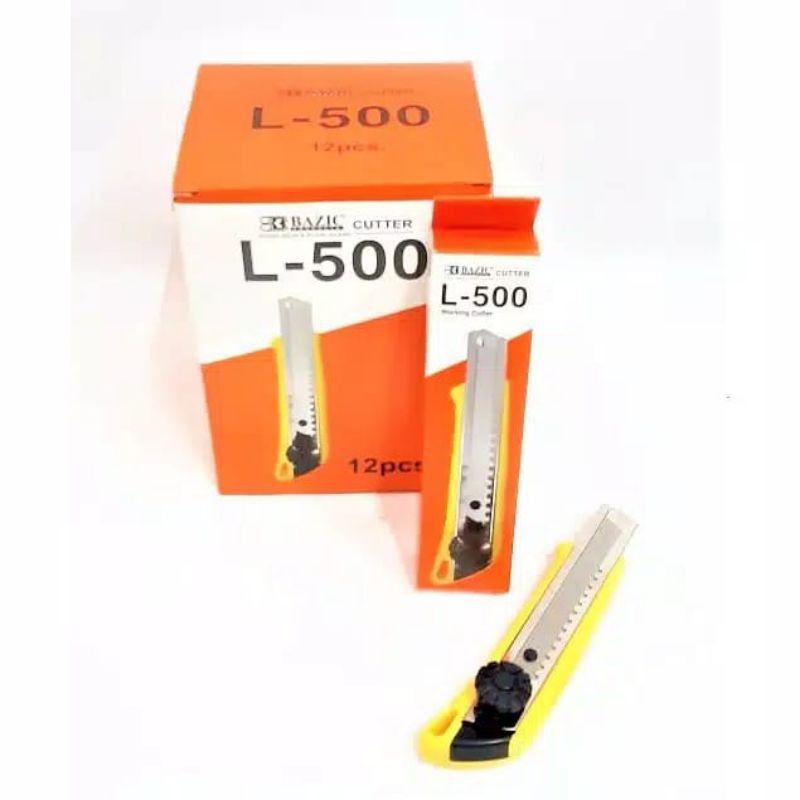 Jual CUTTER Besar BAZIC L - 500 (Kemasan dus/pc) | Shopee Indonesia
