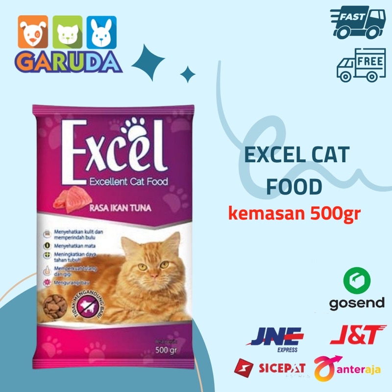 Jual EXCEL CAT FOOD UNGU KEMASAN 500 gram | Shopee Indonesia