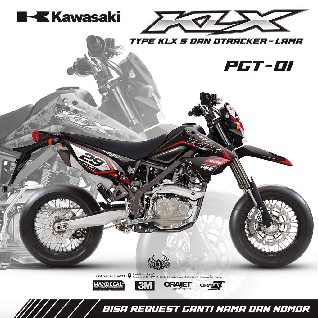 Jual Decal Sticker KLX S & DTRACKER - LAMA (lama, old) {PGT-01 ...