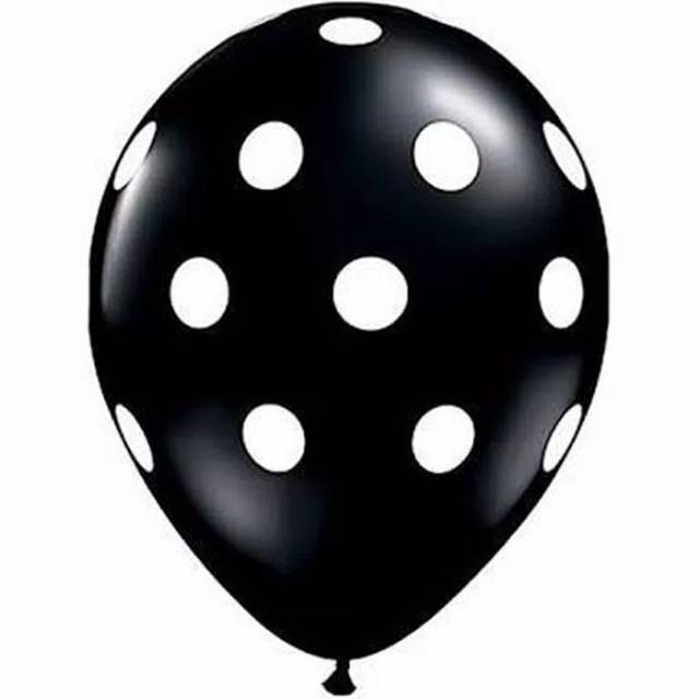 Jual Balon latex polkadot - Hitam | uk. 12 inch ( 25 cm ) | Shopee ...