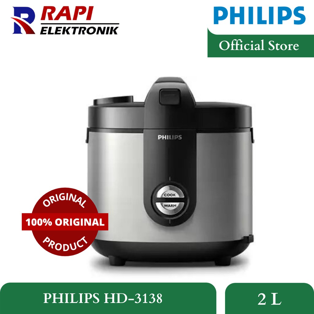 Jual MAGIC COM PHILIPS HD3138 / RICE COOKER 2L | Shopee Indonesia