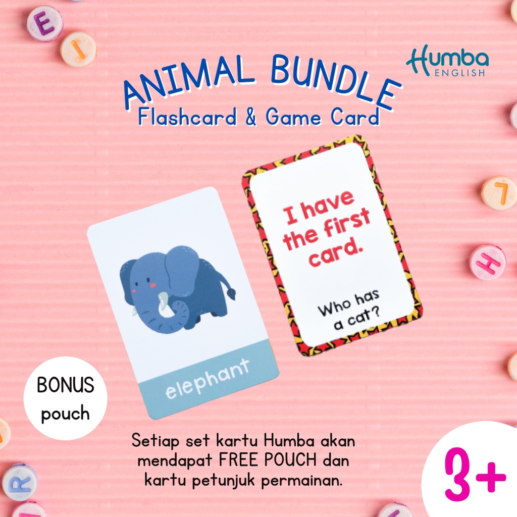 Jual Bundling Flashcard Edukasi Anak Tema Hewan Dan Game Bahasa Inggris ...