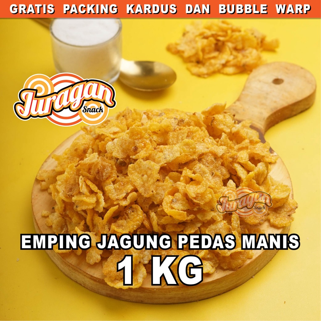 Jual EMPING JAGUNG PEDAS MANIS 1 KG snack kiloan makanan ringan jajanan ...