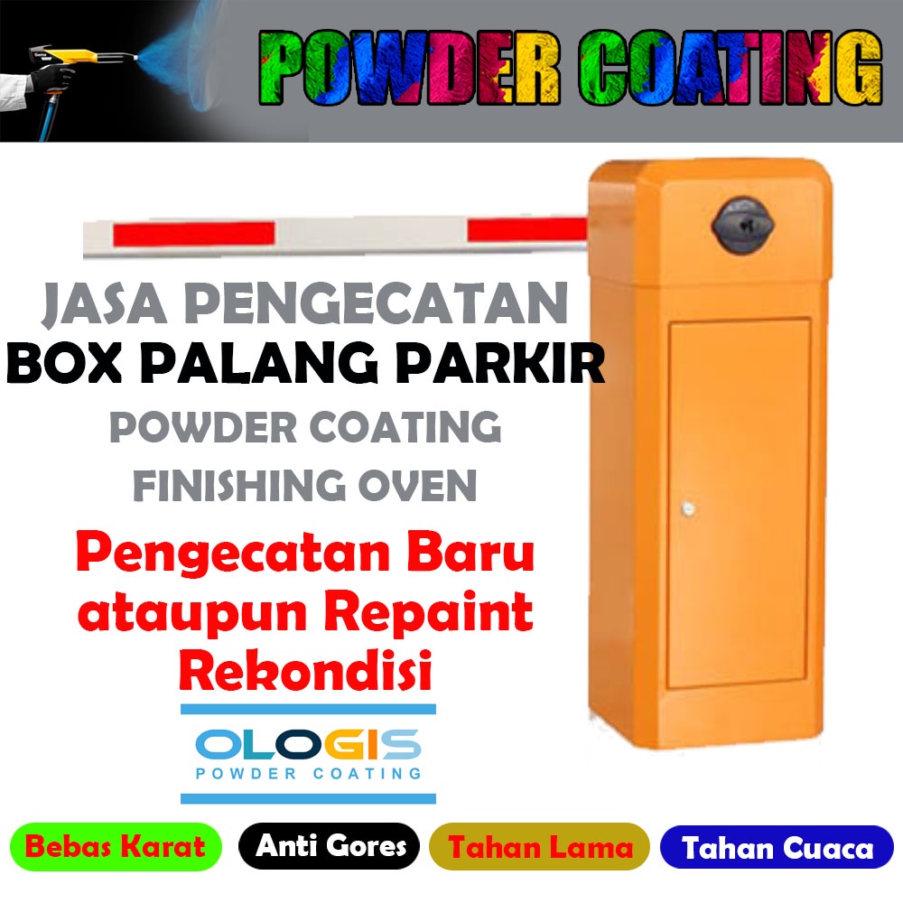 Jual Jasa Pengecatan Box Palang Pintu Parkir Powder Coating Finishing ...