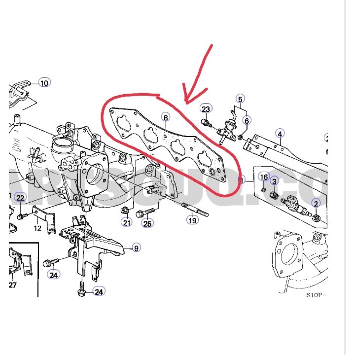 Jual Packing Manifold Minyak Intake Manifold CRV Gen 1 1999-2001 RD1 ...