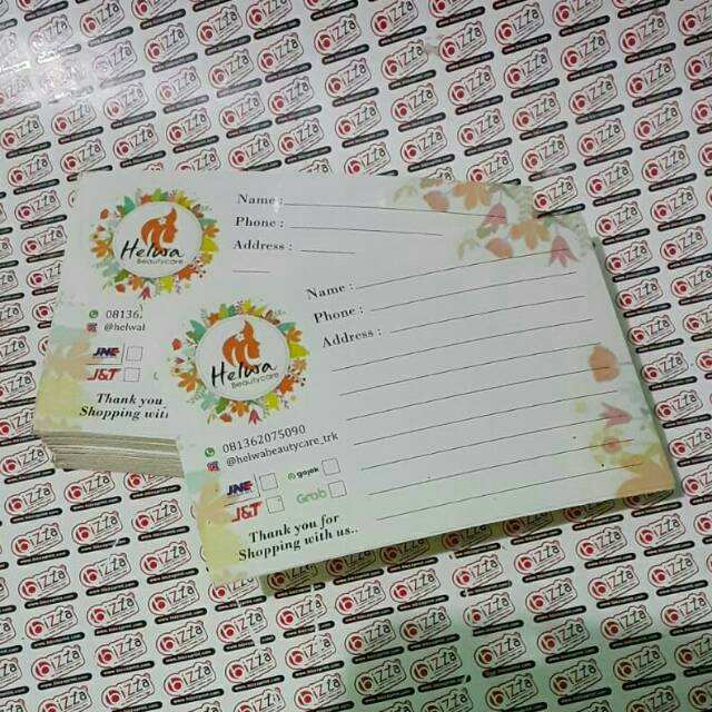 Jual LABEL PENGIRIMAN BARANG PAKET, STIKER & KERTAS LABEL ALAMAT CUSTUM ...
