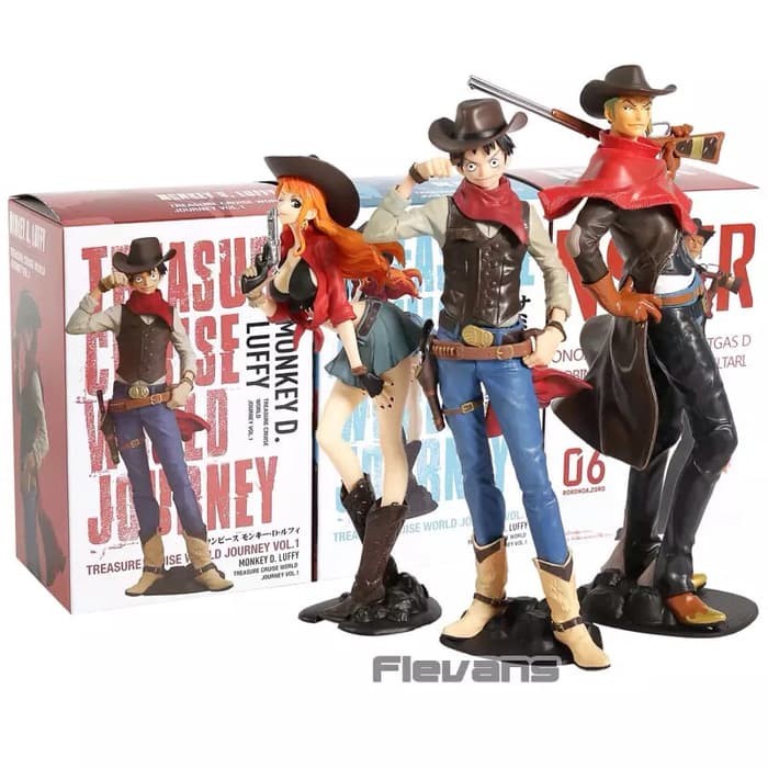Jual Luffy Zoro Nami Cowboy One Piece Action Figure | Shopee Indonesia