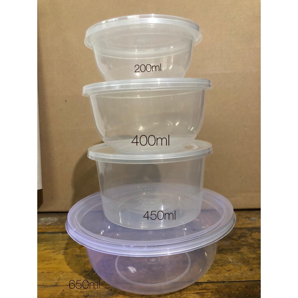 Jual Thinwall / Food Container / Tempat Makan Plastik Bentuk Bulat | Shopee Indonesia