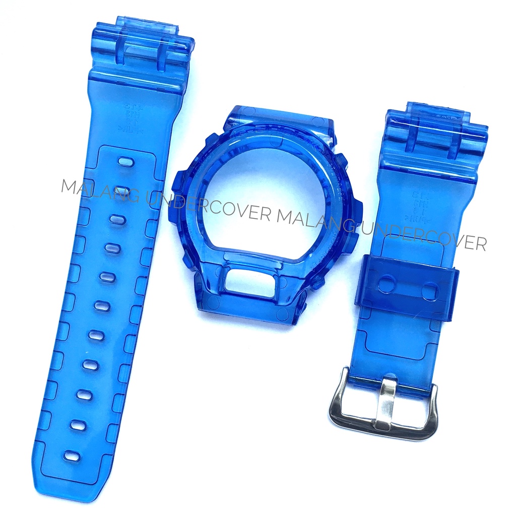 Jual BEZEL STRAP BNB CASIO GSHOCK G SHOCK DW 6900 JELLY CLEAR BIRU BLUE ...