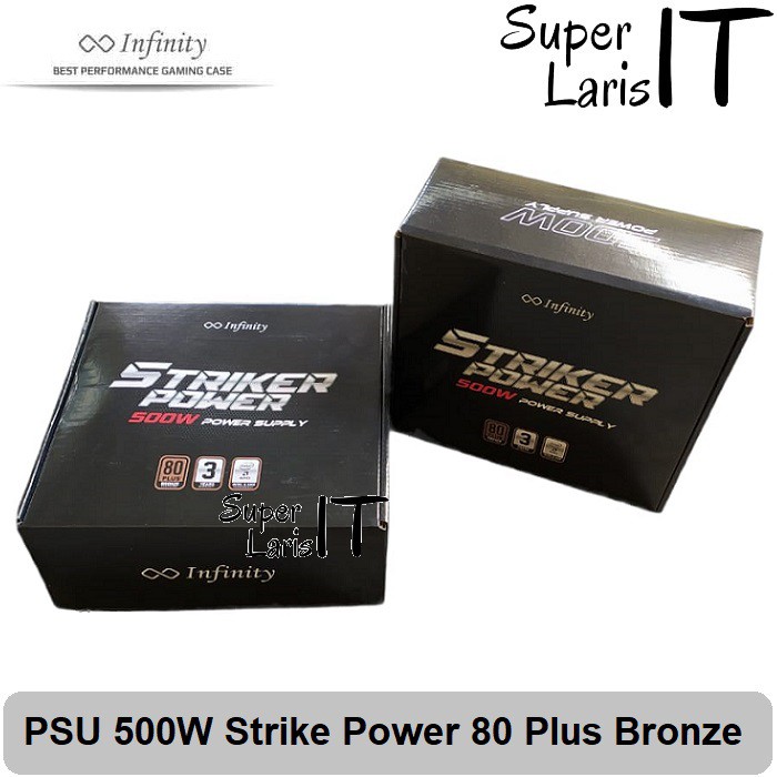 Jual POWER SUPPLY 500WATT INFINITY POWER STRIKE PURE 80+ BRONZE GARANSI | Shopee Indonesia