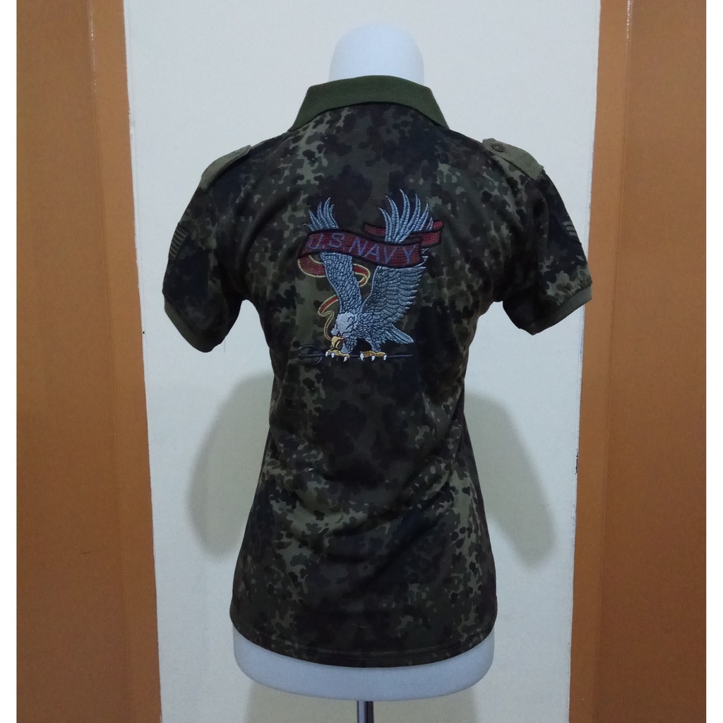 Jual BAJU ARMY WANITA - KAOS LORENG ARMY WANITA - POLO WANITA - LORENG ...