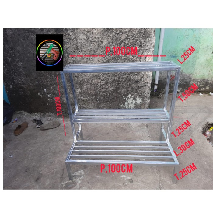 Jual Rak Tanaman - Rakpot Tanaman 2 Tanga 3 Susun/ Rakpot Tanaman Holow ...