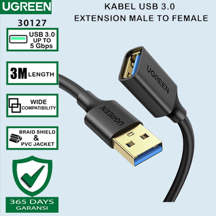 Jual Ugreen Round Kabel Usb 3.0 Extension Cable Male To Usb 3.0 Female ...