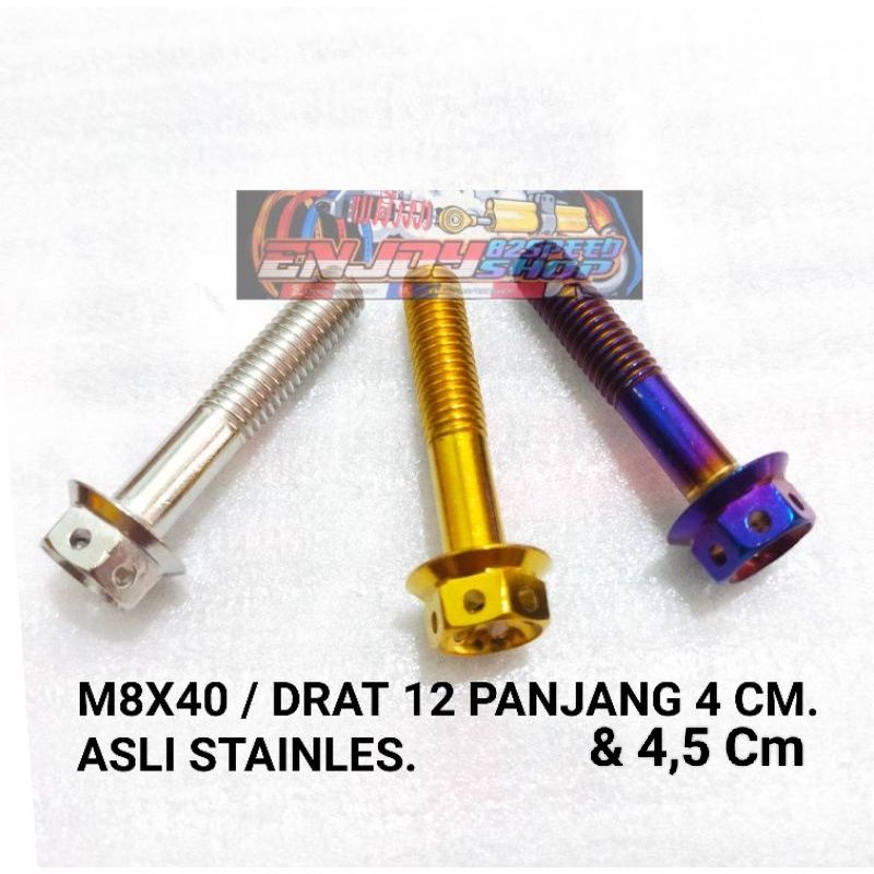 Jual Baut Pb probolt flower M8x40 / drat 12x4 cm & 4,5 cm | Shopee Indonesia