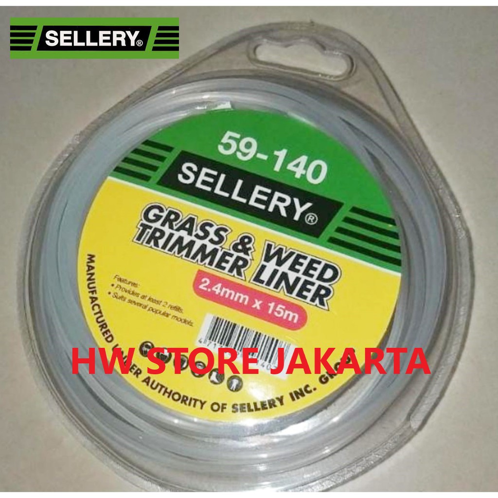 Jual SENAR MESIN POTONG RUMPUT 2.4MM x 15M GRASS WEED TRIMMER LINE SELLERY | Shopee Indonesia