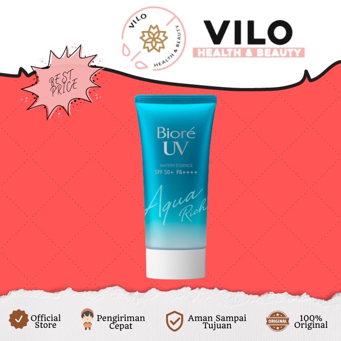 Jual Biore UV Aqua Rich Watery Essence SPF 50+ Pa++++ / Sunscreen | Shopee Indonesia
