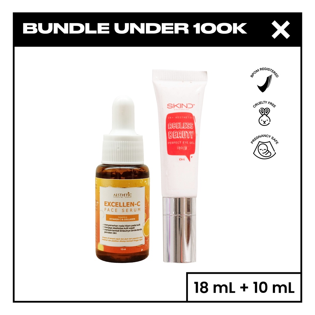 Jual Bundle Under 100k Excellen Face Serum + Ageless Beauty Eye Gel ...