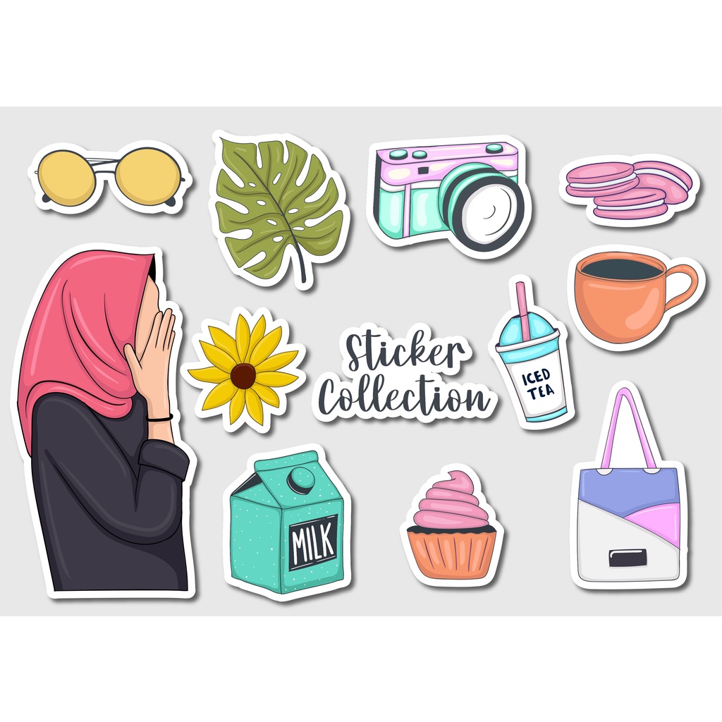 Jual Sticker Vinyl Aesthetic Girls Collection - Sticker Vinyl My Hijab ...