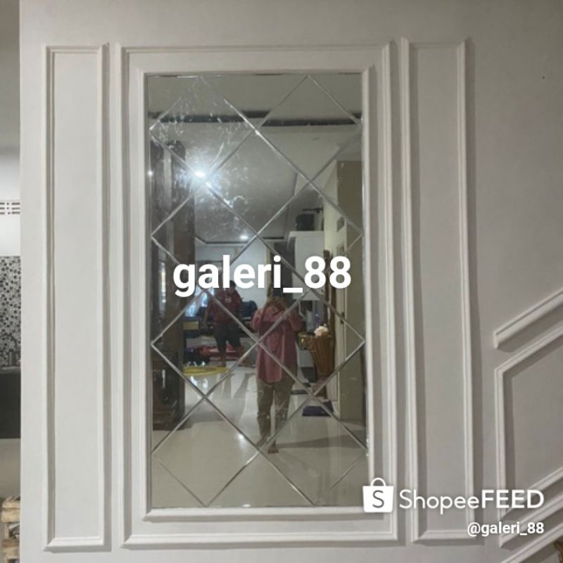 Jual Custom kaca cermin bevel dekorasi dinding tebal 5mm/cermin bevel ...