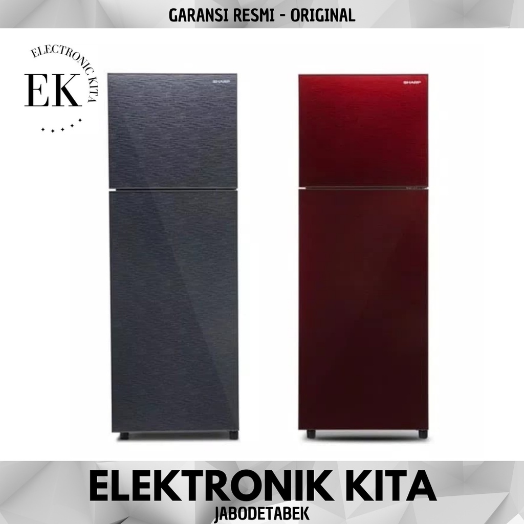 Jual SHARP KULKAS 2 PINTU 205 LITER SJ-246 XG MR MS SJ246XG SJ 246 MERAH SILVER GARANSI RESMI ...