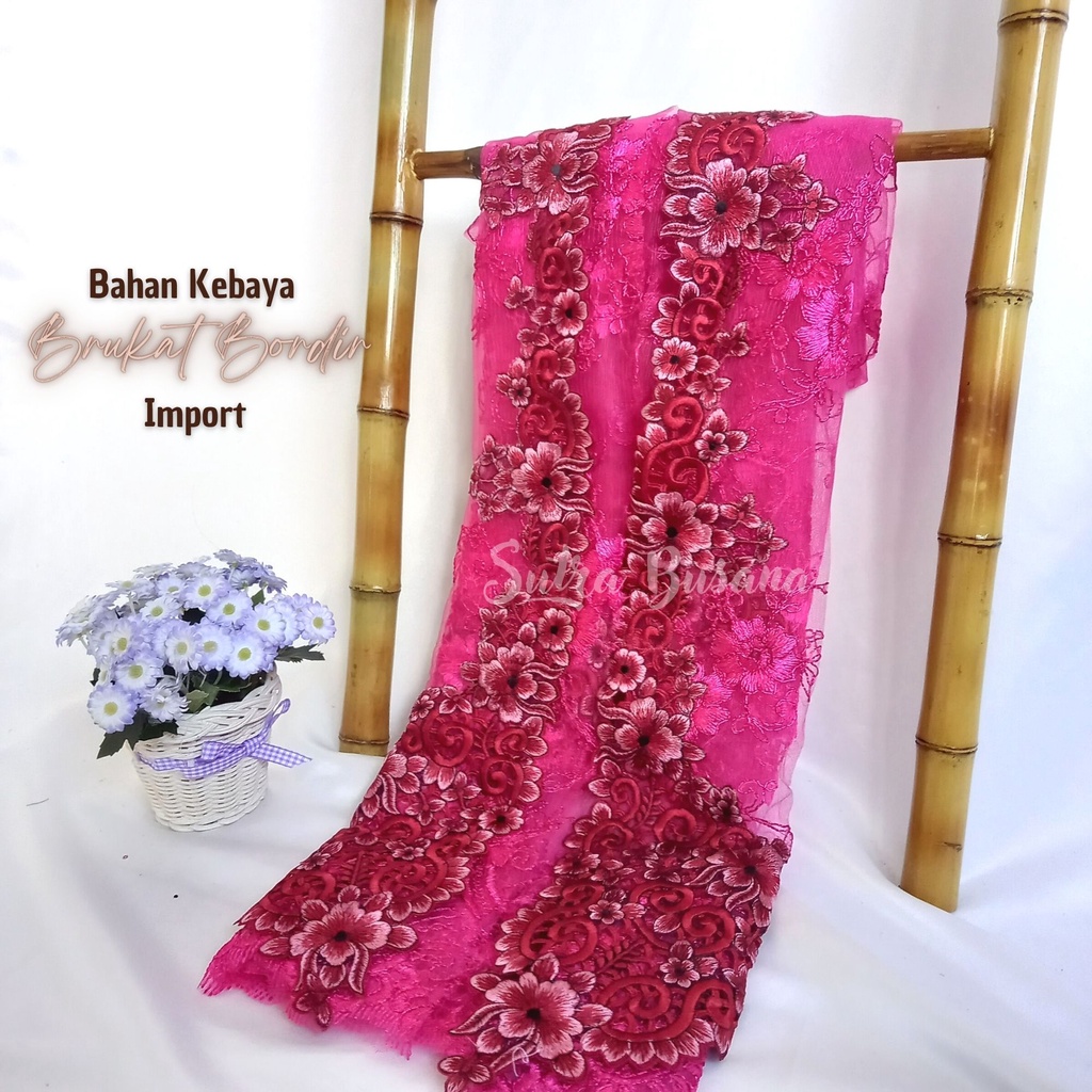 Jual Pusat Bordir Tasikmalaya - Bahan Lace Kain Kebaya Encim Brokat ...