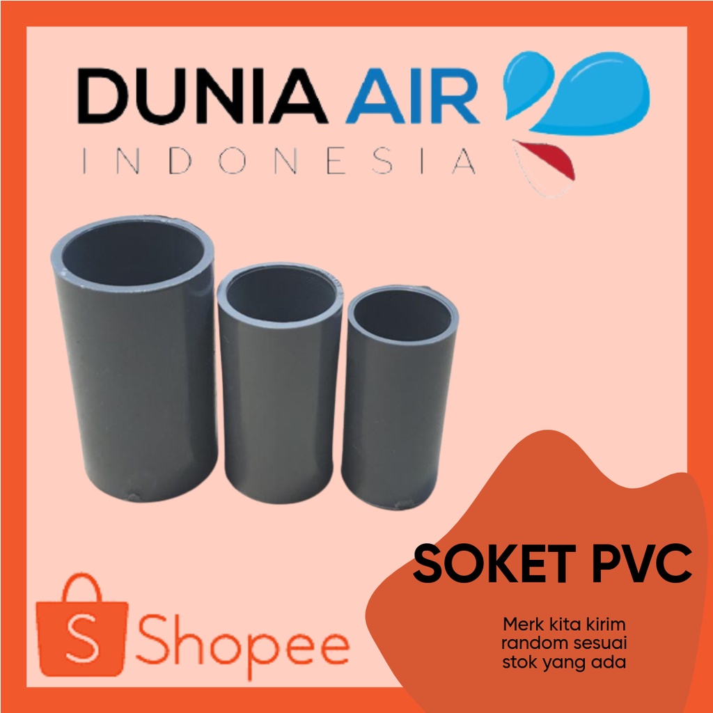 Jual SOKET PVC AW 1" SOCKET SAMBUNGAN LURUS SOK PVC 1 INCH IN | Shopee ...