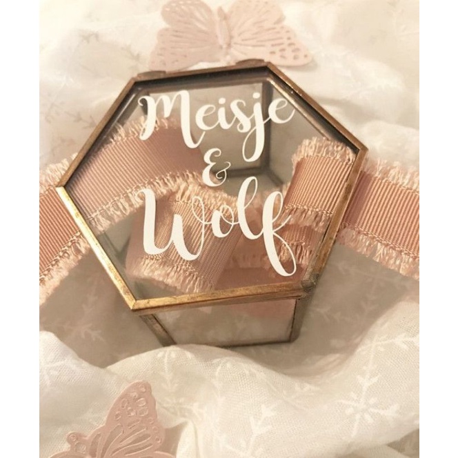 Jual stiker cutting Box mahar Ring box Box hexagonal | Shopee Indonesia