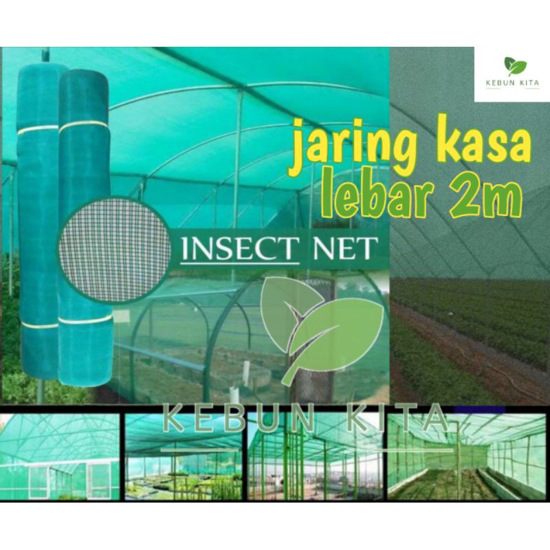 Jual Jaring kasa HIJAU / PUTIH | insect net 1 roll P 50m x L 2m TANPA ...
