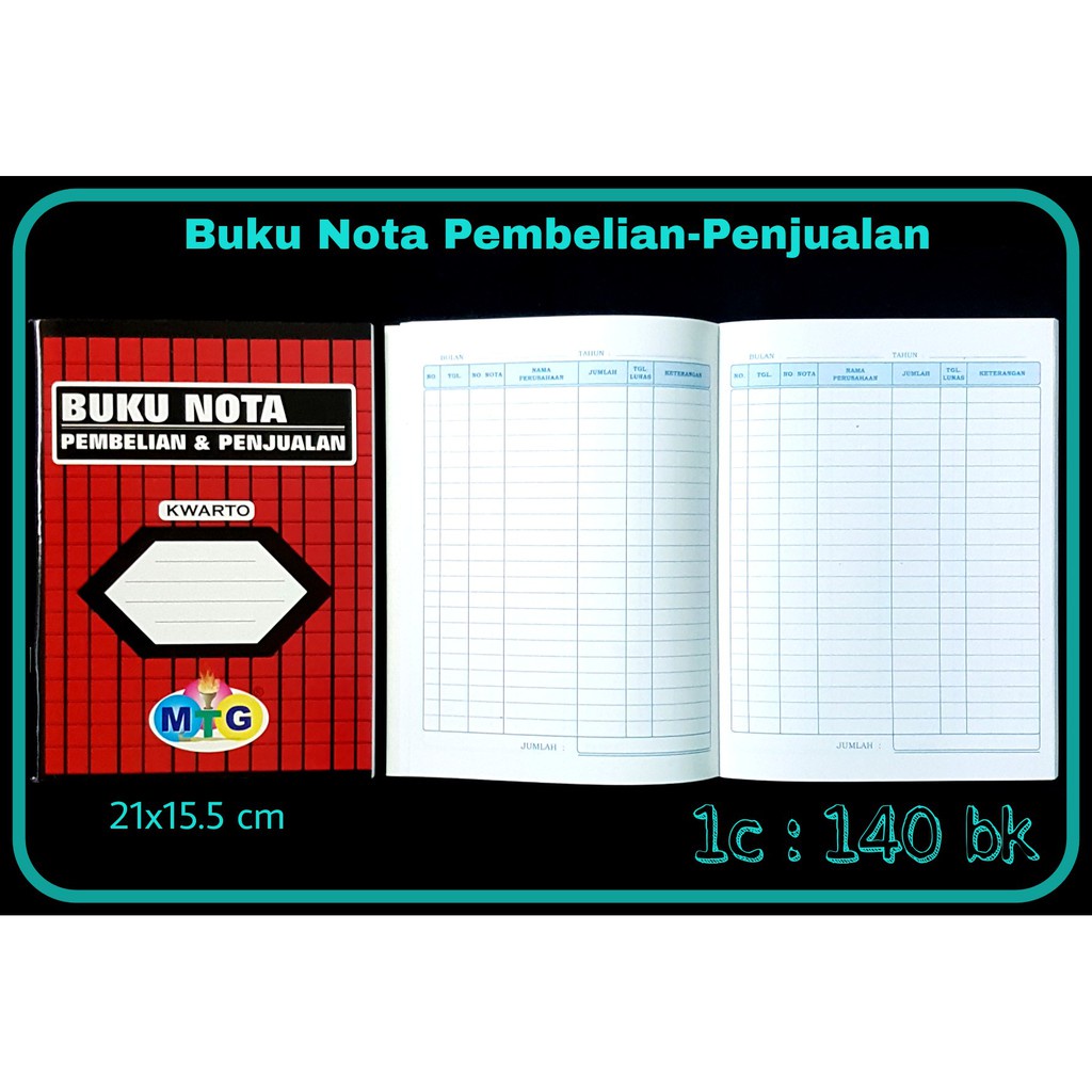 Jual MJ Buku Nota Penjualan-Pembelian MG Kwarto / Buku Nota | Shopee ...