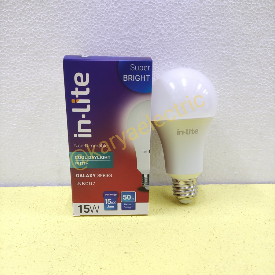 Jual LAMPU LED BULB IN-LITE IN LITE INLITE 15WATT 15 W GARANSI INB007 | Shopee Indonesia