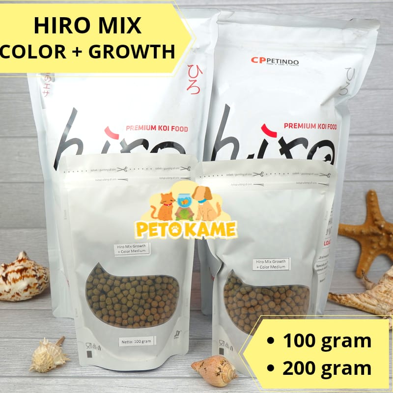 Jual Hiro Repack MIX COLOR + GROWTH 100 dan 200 gram | pelet pakan ikan ...
