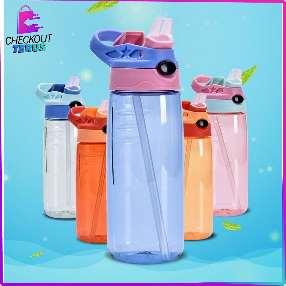 Jual CT C309 Botol Air Minum 550ML BPA FREE Botol Minum Anak Motif Lucu dengan Sedotan Food ...