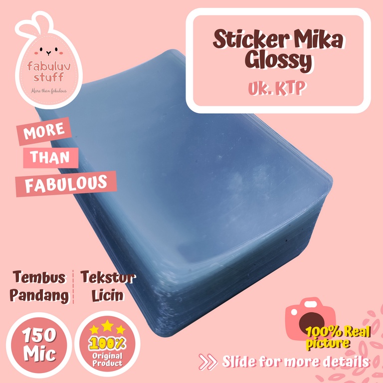 Jual Sticker Mika Glossy KTP dan ID Card 150 Micron | Shopee Indonesia