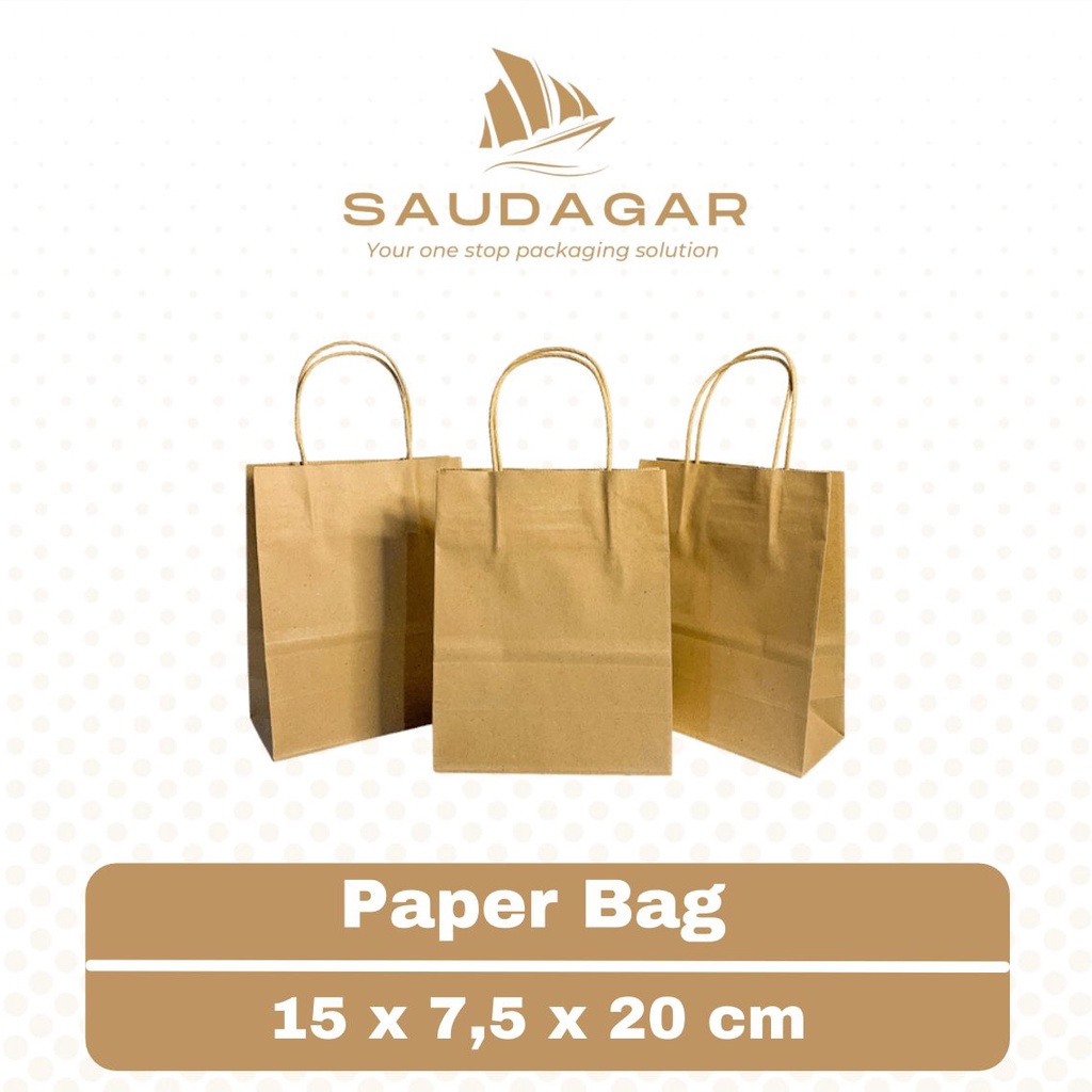 Jual Paper bag kecil / Tas kertas belanja 15x7,5x20 cm | Shopee Indonesia