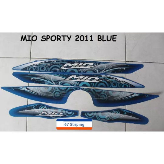 Jual Stiker Striping Motor Yamaha Mio Sporty 2011 Biru Blue | Shopee ...