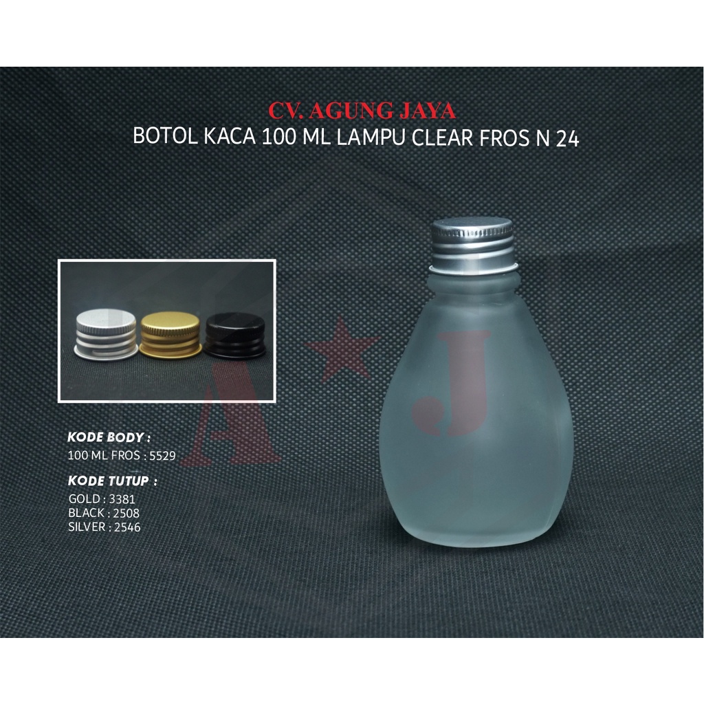 Jual Botol Kaca 500 ml Lampu Frosted Tutup Alumunium | Shopee Indonesia