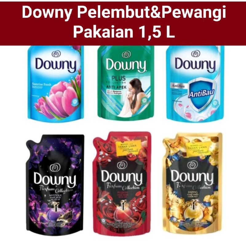 Jual Downy Pelembut Dan Pewangi Pakaian Konsentrat Mystique 1,5 Liter | Shopee Indonesia