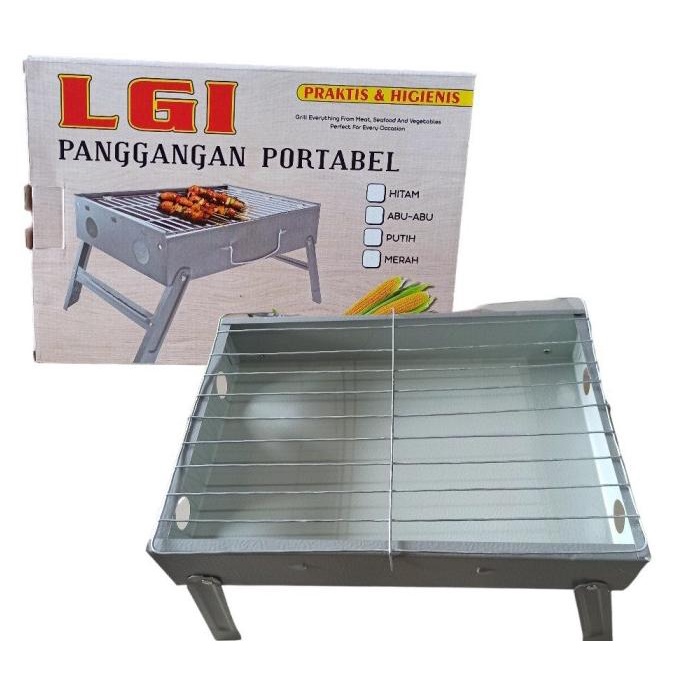 Jual panggangan portable bbq alat pemanggang sate daging bisa dilipat ...