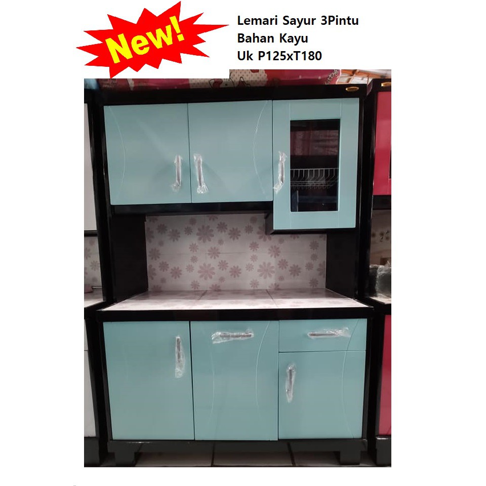 Jual Lemari sayur 3 pintu / Rak sayur 3 pintu Bloktik / Lemari sayur ...